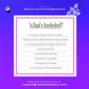 CV Resume Template With Photo, Paper Stationery, CV Template, Modern ...