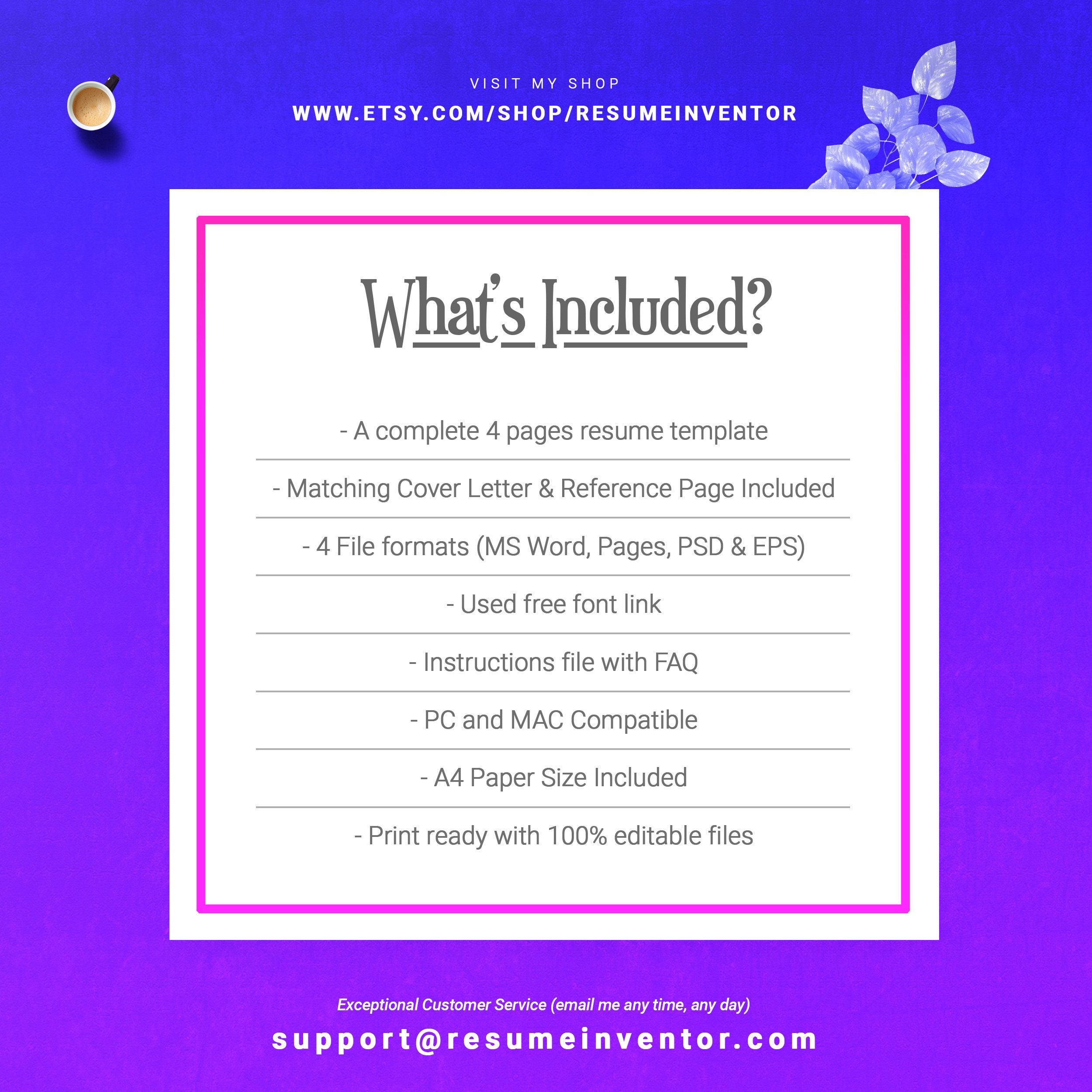 CV Resume Template With Photo Paper Stationery CV Template - Etsy