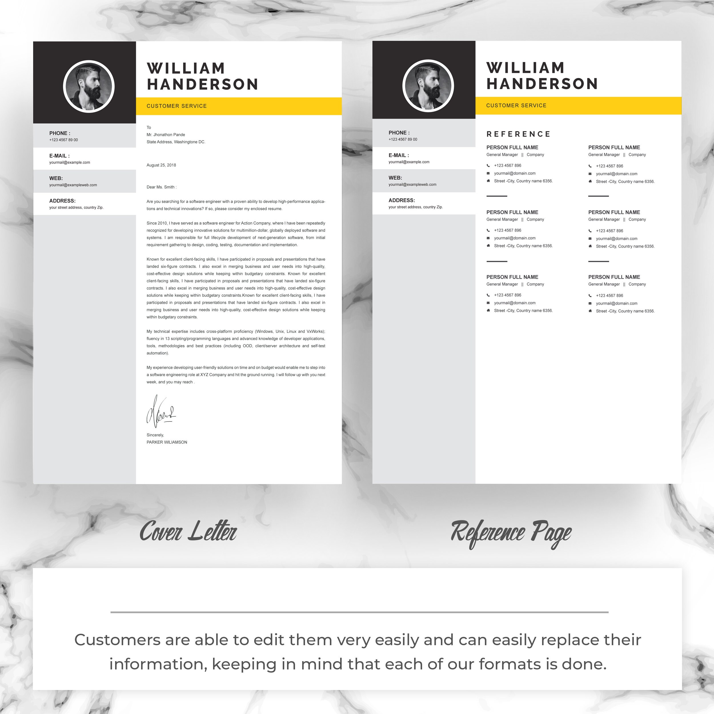 Professional Resume Template Word Clean Resume Template Apple Pages ...