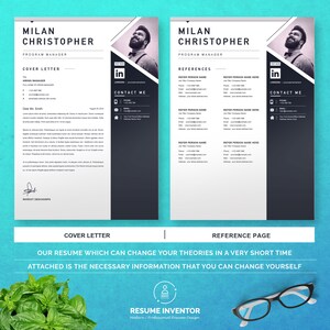 2 Page Professional Simple Graphic Designer Resume Template | Word ...