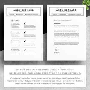 CV Resume Template With Photo, Paper Stationery, CV Template, Modern ...