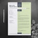Two Page Resume / CV Design Template Cover Letter MS Word - Etsy