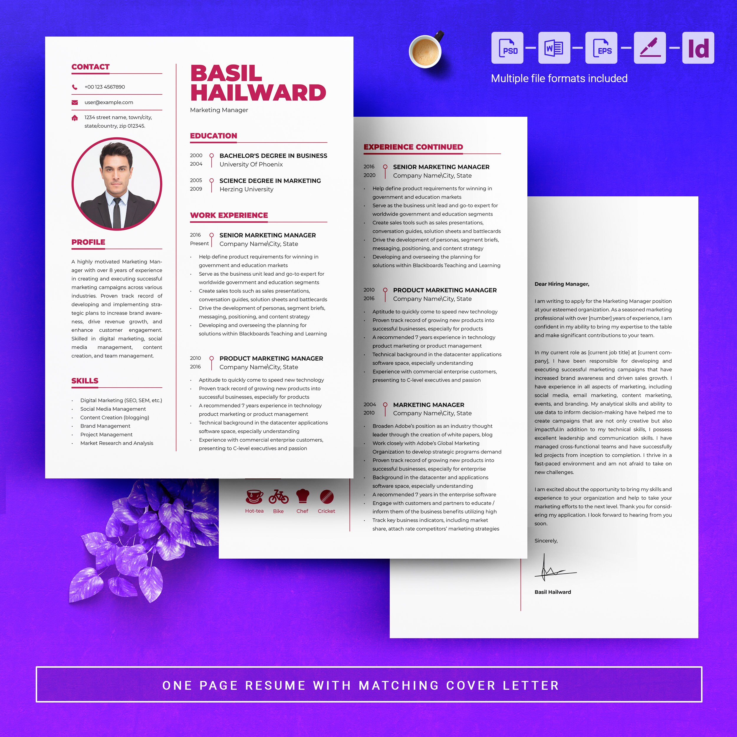 Custom Resume Design, Unique CV Template, Personalized Resume, Job ...