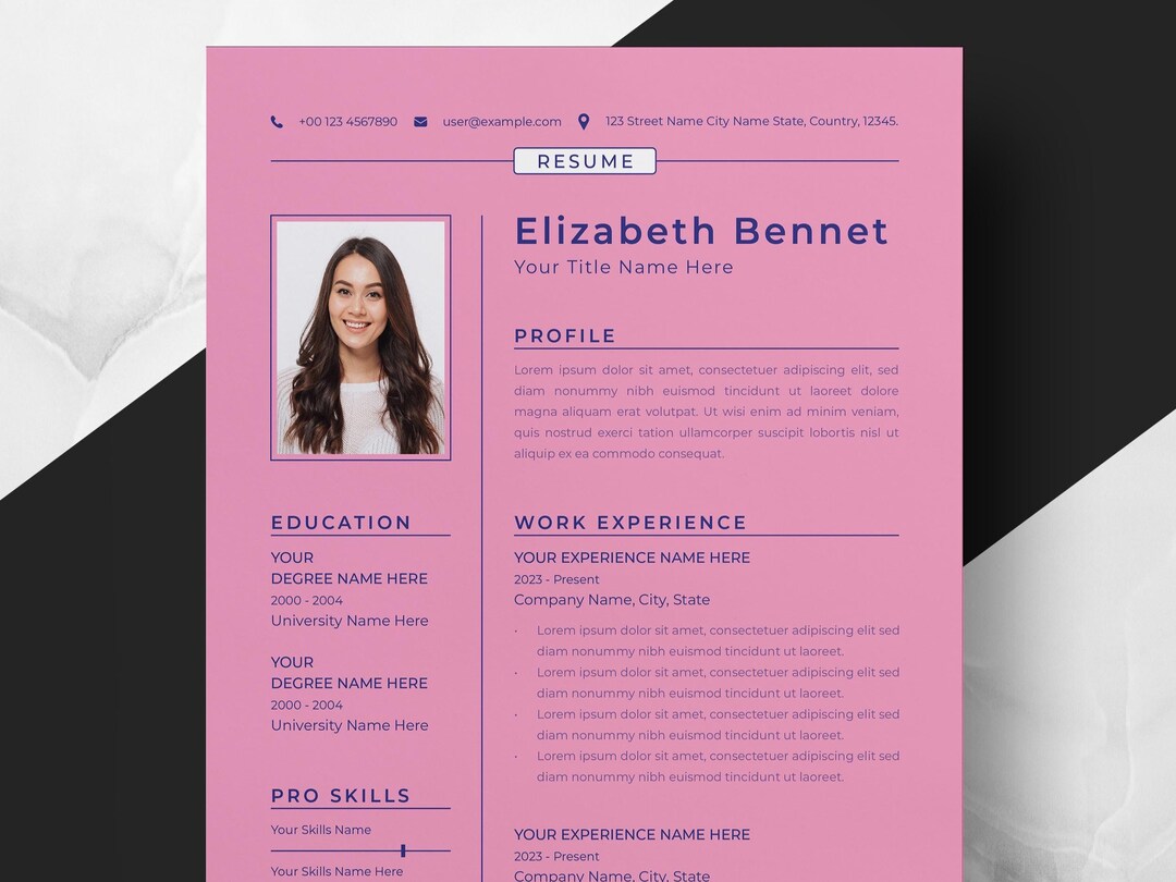 CV Template Download, Modern Resume Template, Editable CV, Career ...