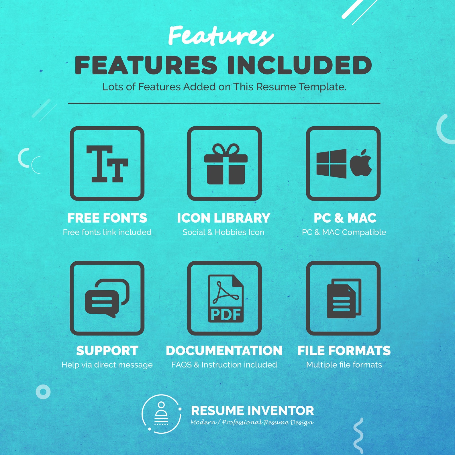 word-resume-template-word-professional-resume-modern-resume-etsy