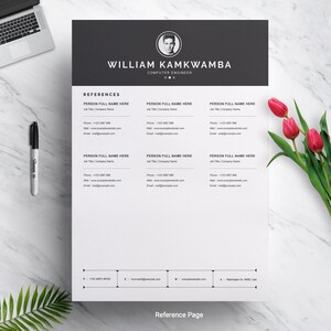 Professional Resume Template Word | 2 Page Resume Simple Cv Template ...