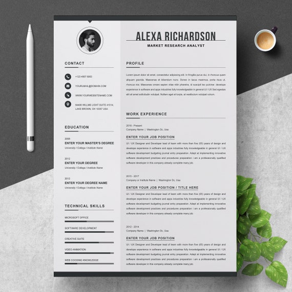 Resume Template - Etsy