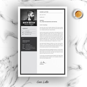 Resume Template With Cover Letter - Etsy