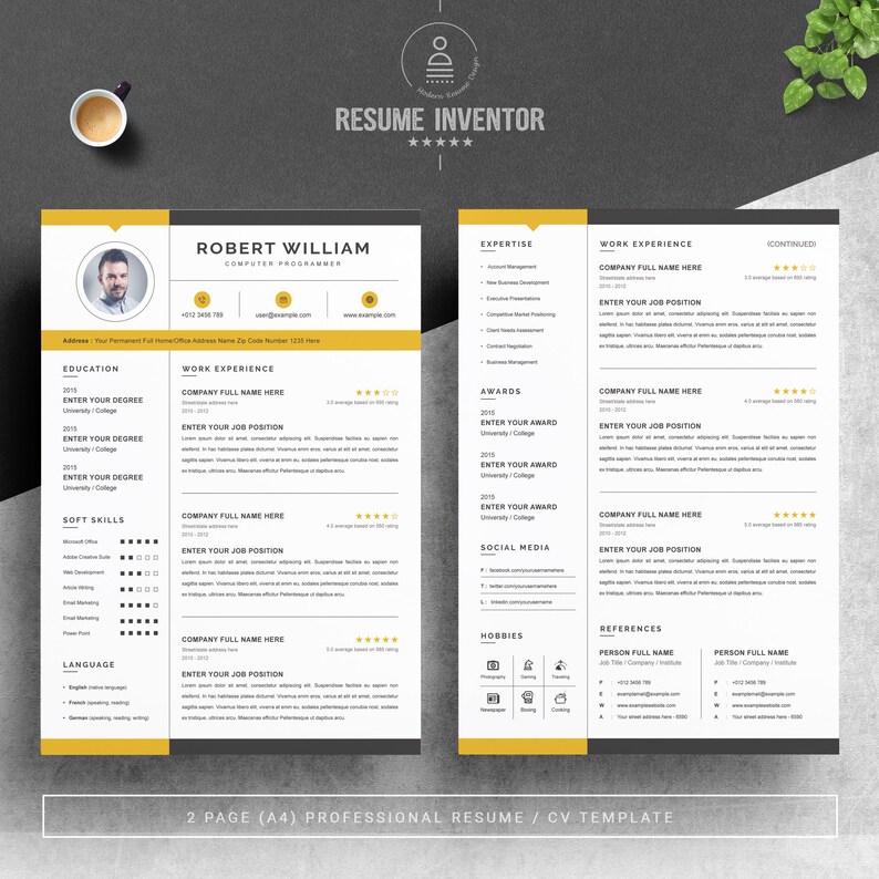 Professional Simple Resume Template Word Clean Resume Template Apple ...