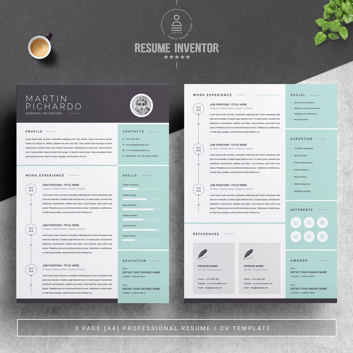 Resume Template - Etsy