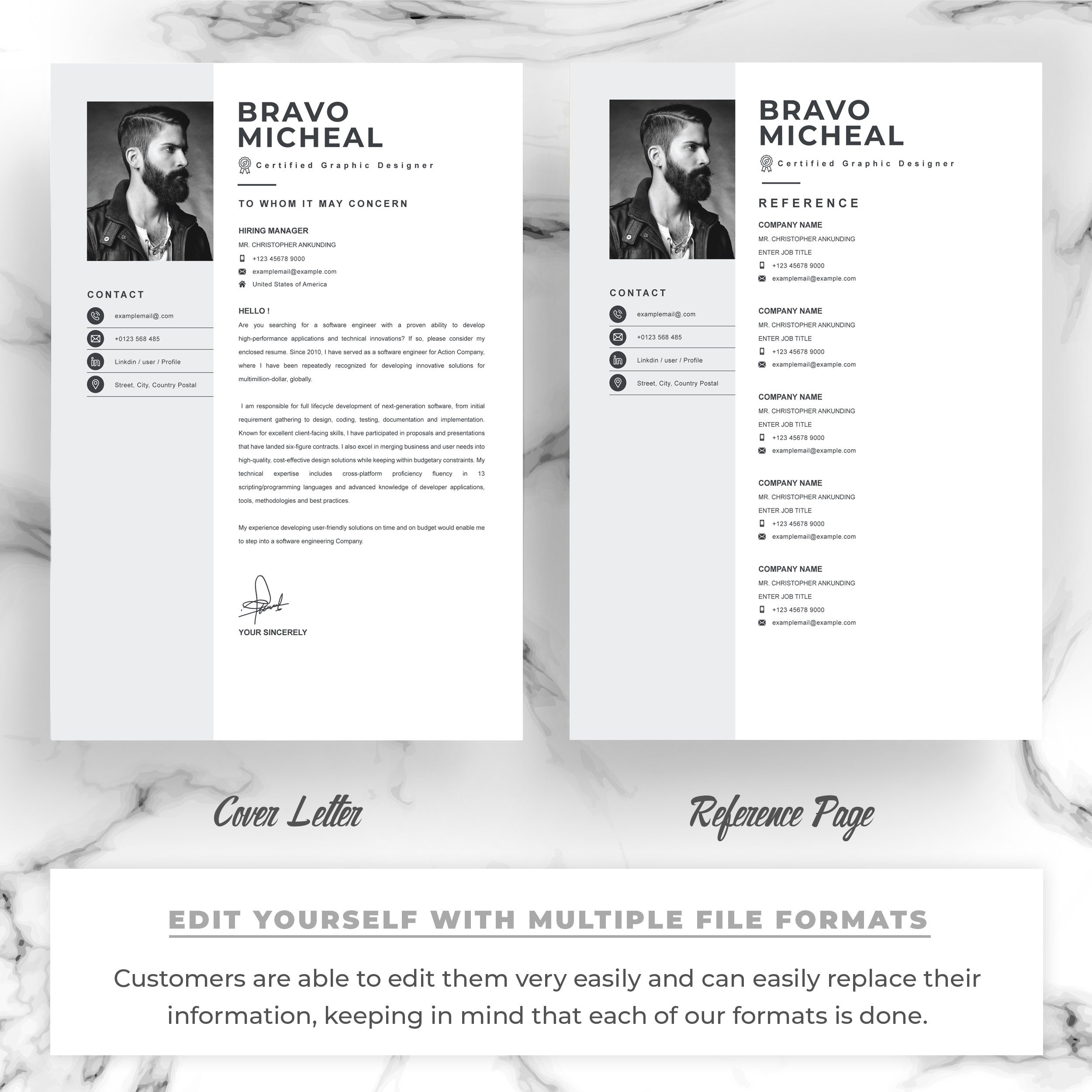 Graphics Designer Resume Template CV for Designer New Clean Resume - Etsy