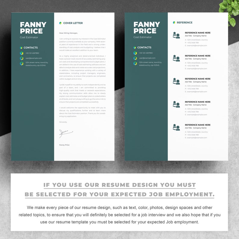 Elegant Resume Template, Classic CV Design, Stylish Resume Layout ...