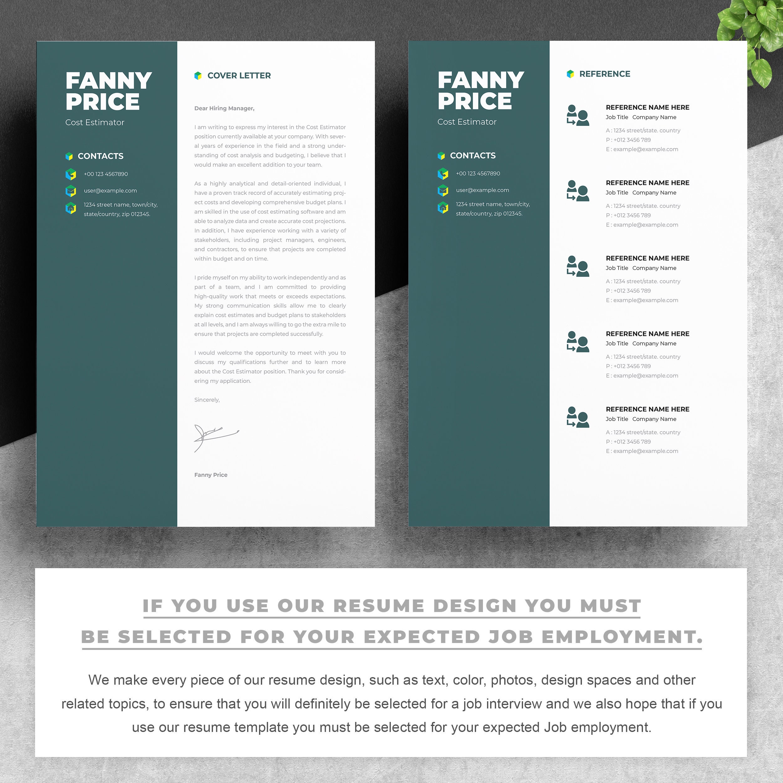 Elegant Resume Template, Classic CV Design, Stylish Resume Layout ...