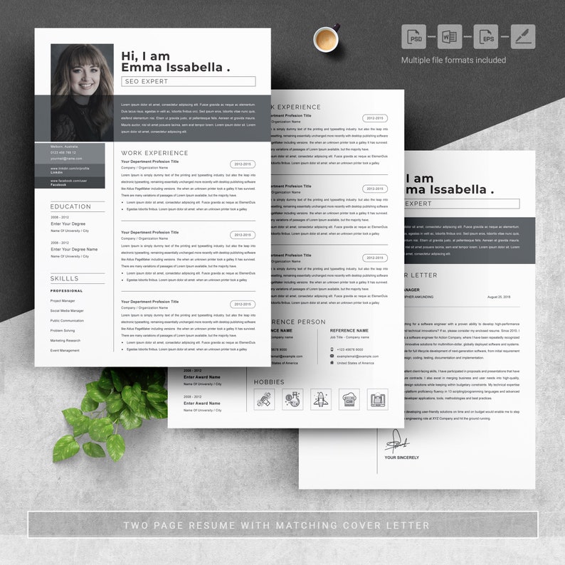 New Resume Template 2021 | Professional Resume Template Cv Template - Etsy