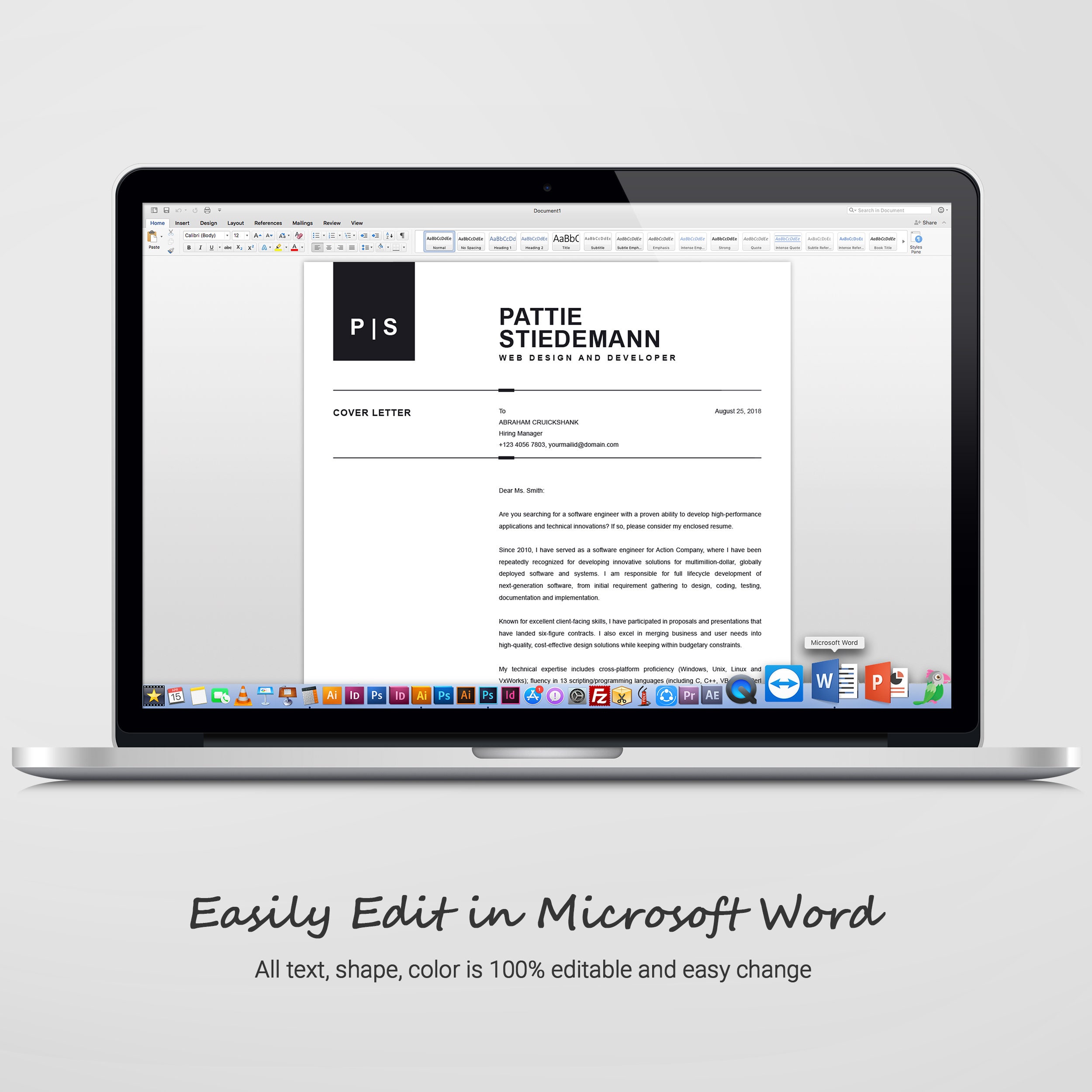2 Pages Clean Resume Template Simple & Basic Professional Resume ...