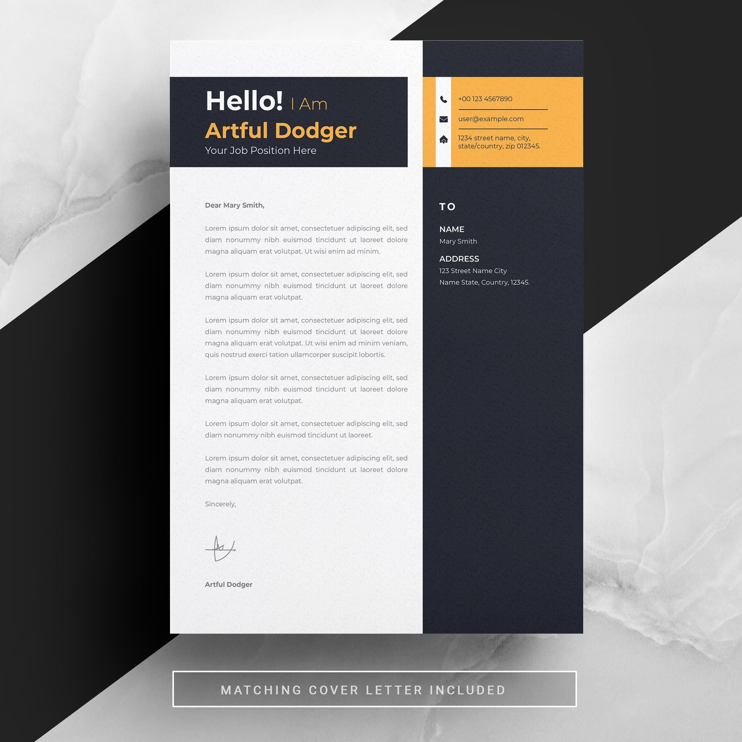 Creative Resume Template, CV Title Design, Professionally Designed CV ...
