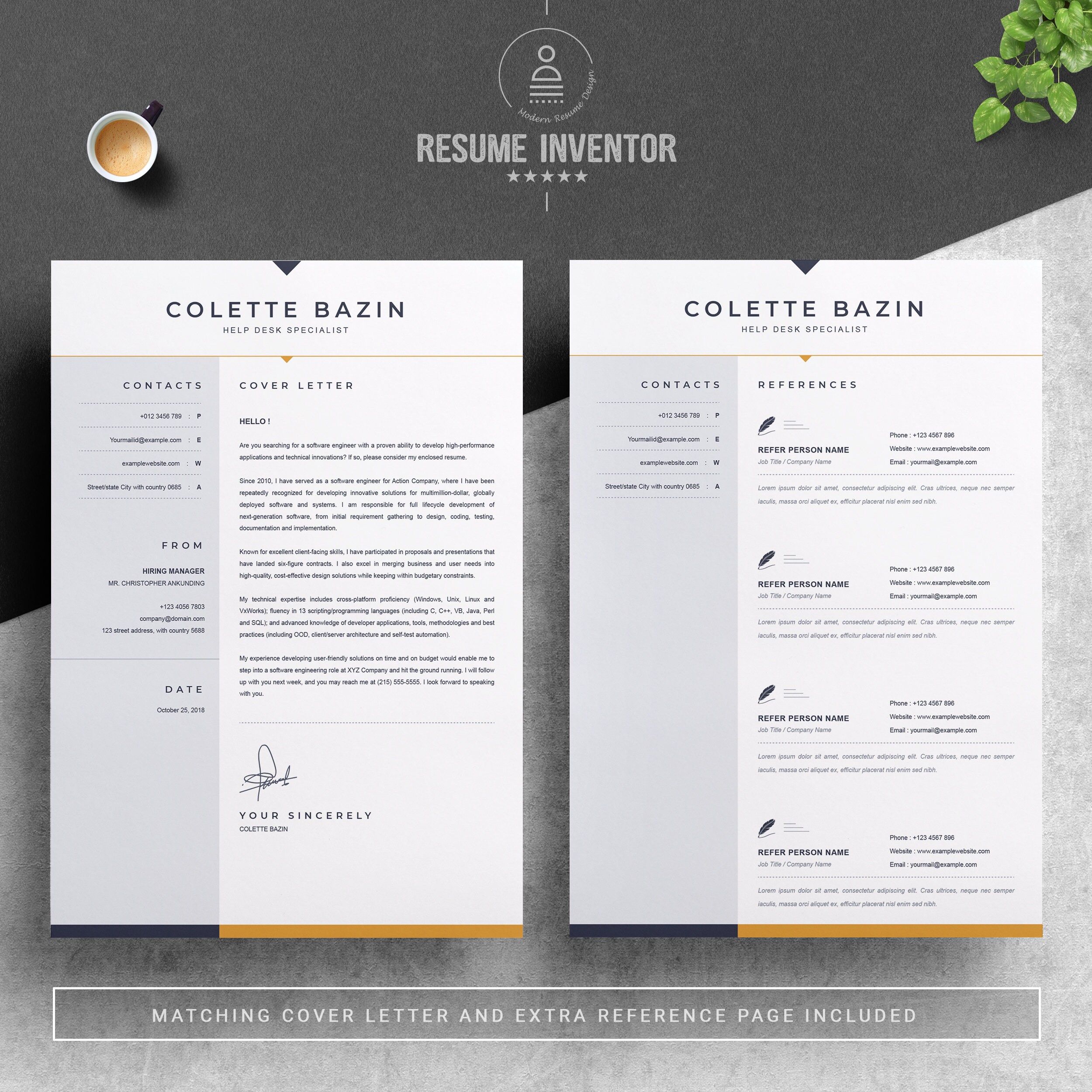 Resume Template - Etsy