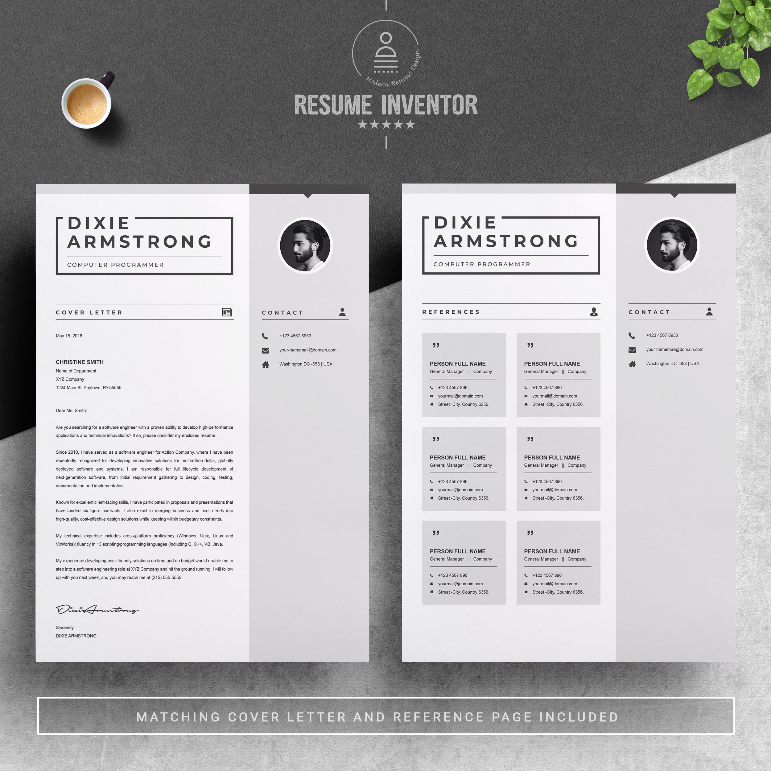 Clean Resume Template Simple Black and White Professional Resume ...
