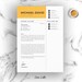 Yellow Resume Template Professional Resume / CV Template With MS Word ...