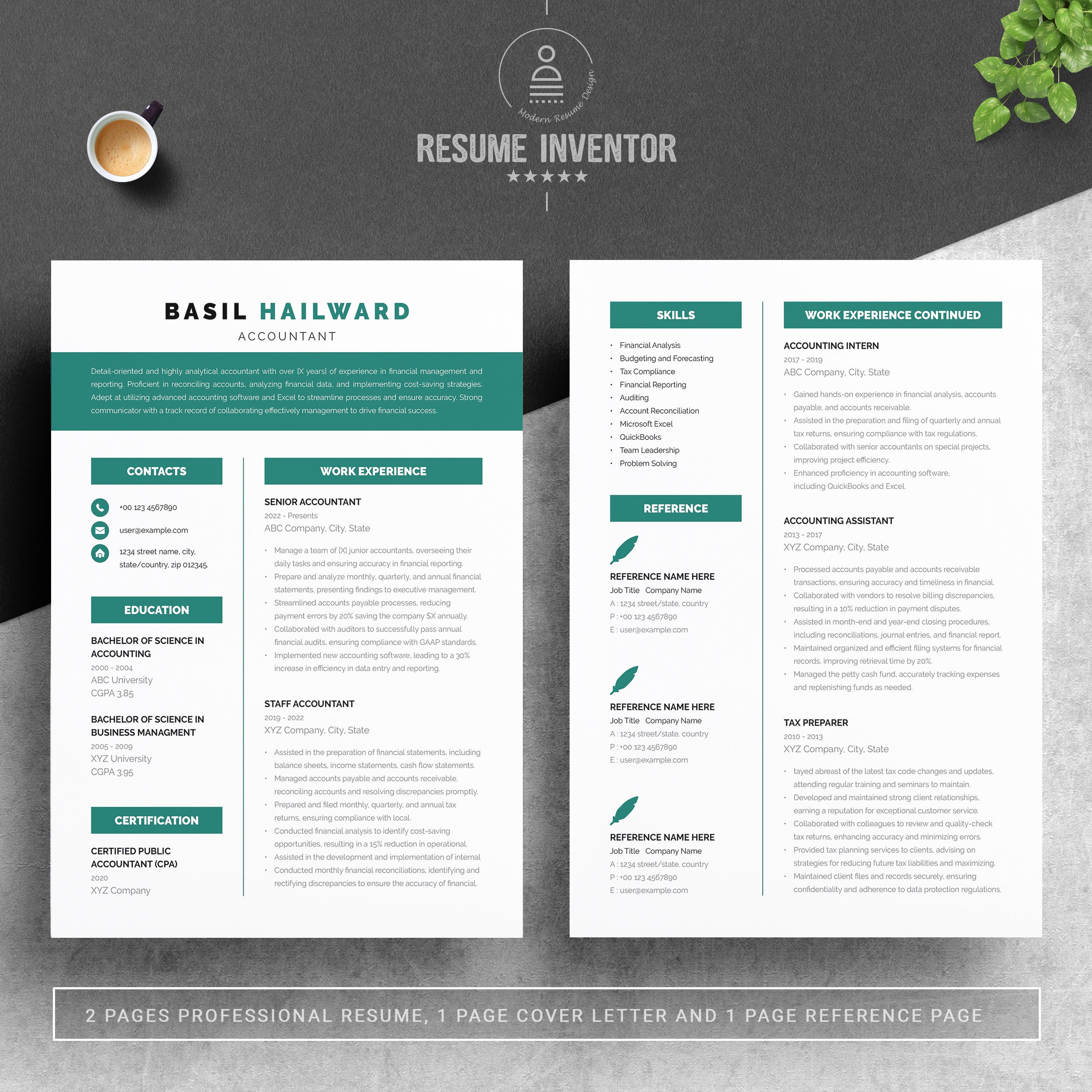 Professional Cv/resume Template, Modern Design, Job Application, Career ...