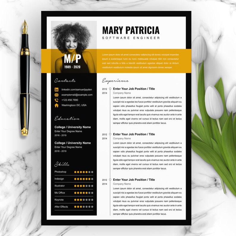 Software Engineer Bold Resume Template Format word, Apple Pages ...