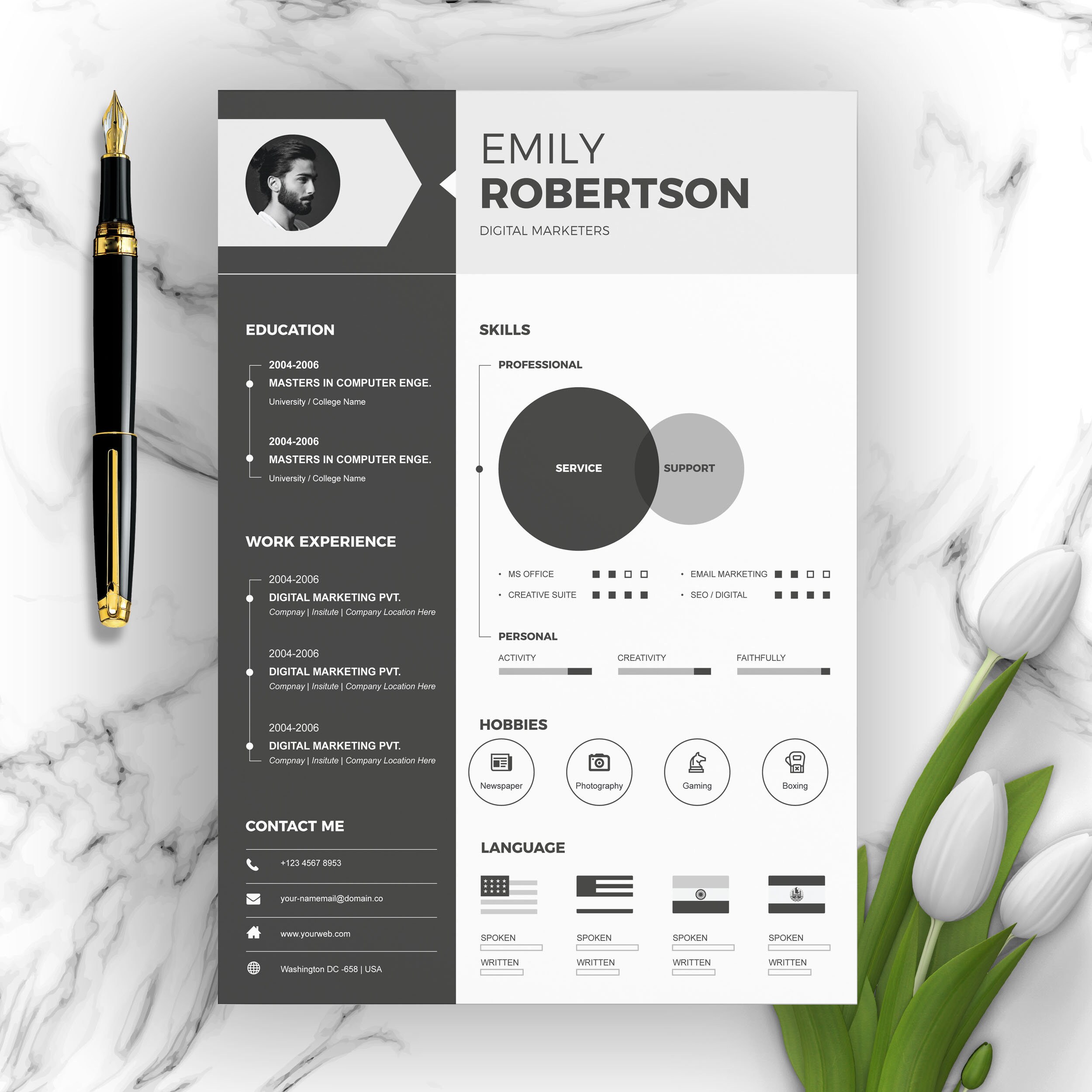 Infographic Cover Letter Template