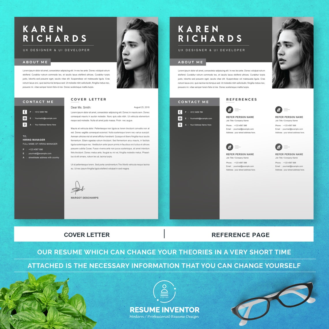 Professional Simple Resume Template Word Clean Resume Apple Pages ...