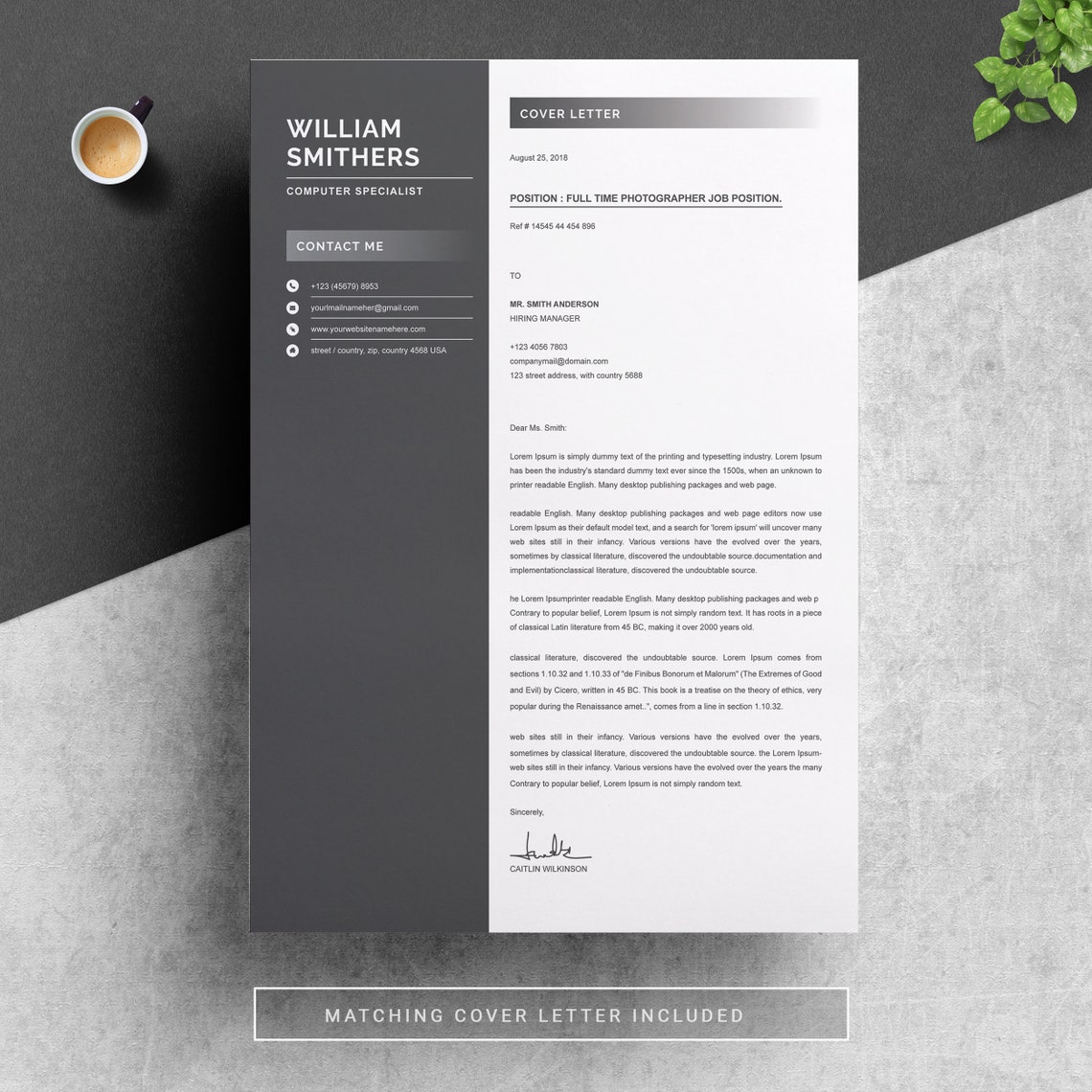 A4 Resume Template - Etsy