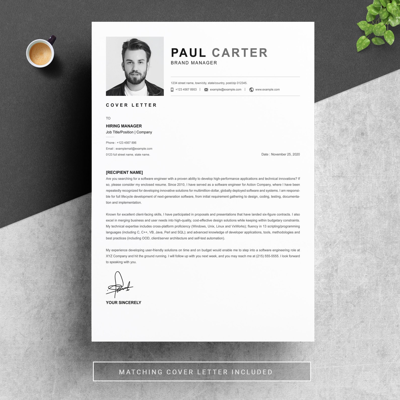 Resume Template | Download for Word | Resume Inventor | Simple and ...