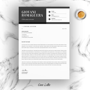 Minimal and Black White Clean Resume/cv Design Template | Microsoft ...