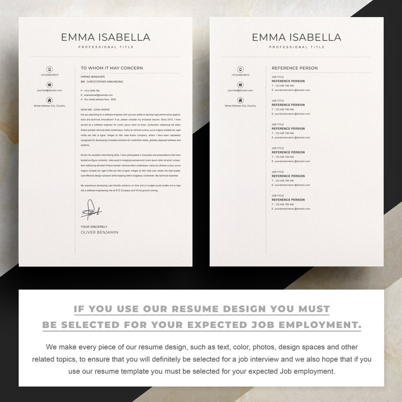 Professional Resume Template for Word 1 2 and 3 Page Resume - Etsy