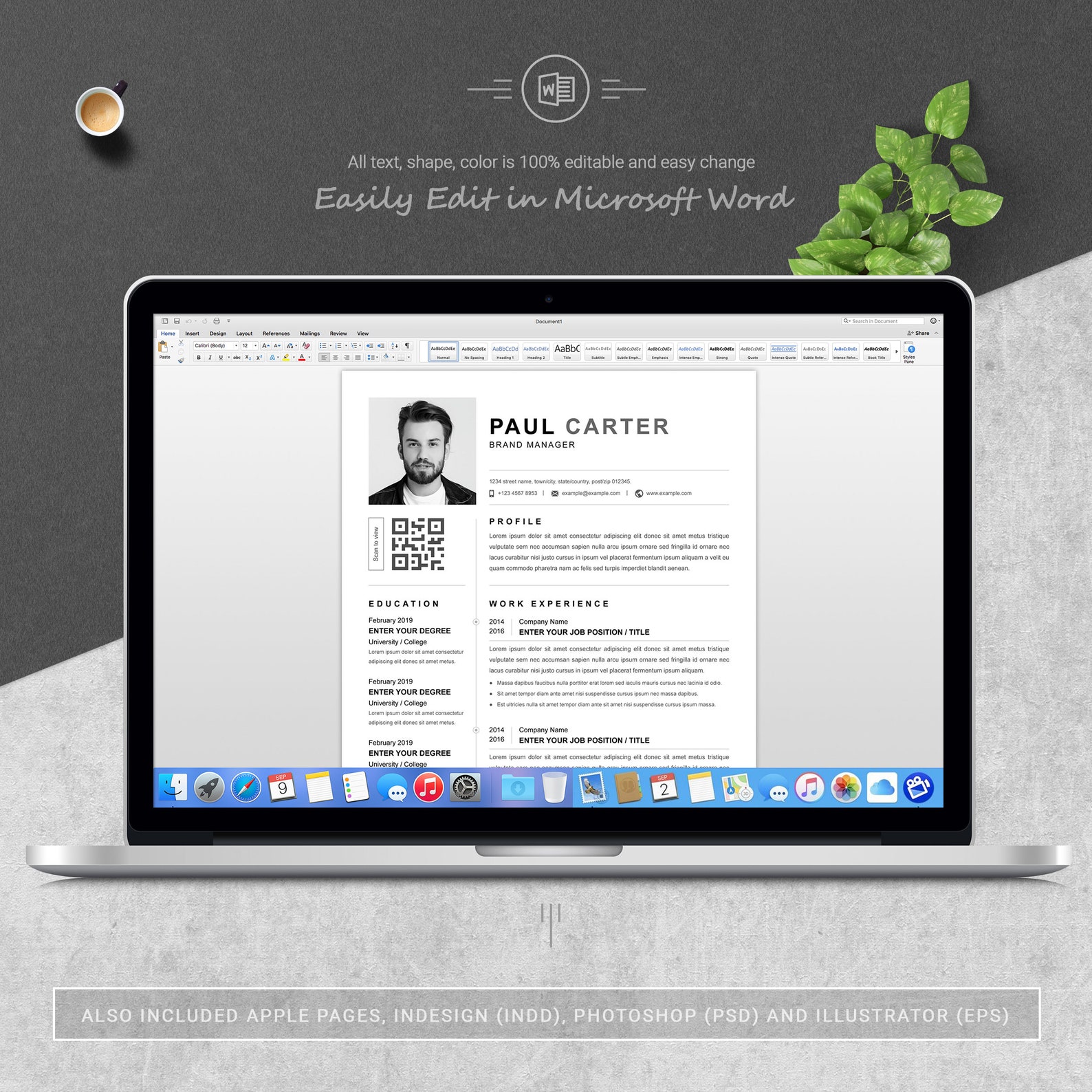 Resume Template | Download for Word | Resume Inventor | Simple and ...