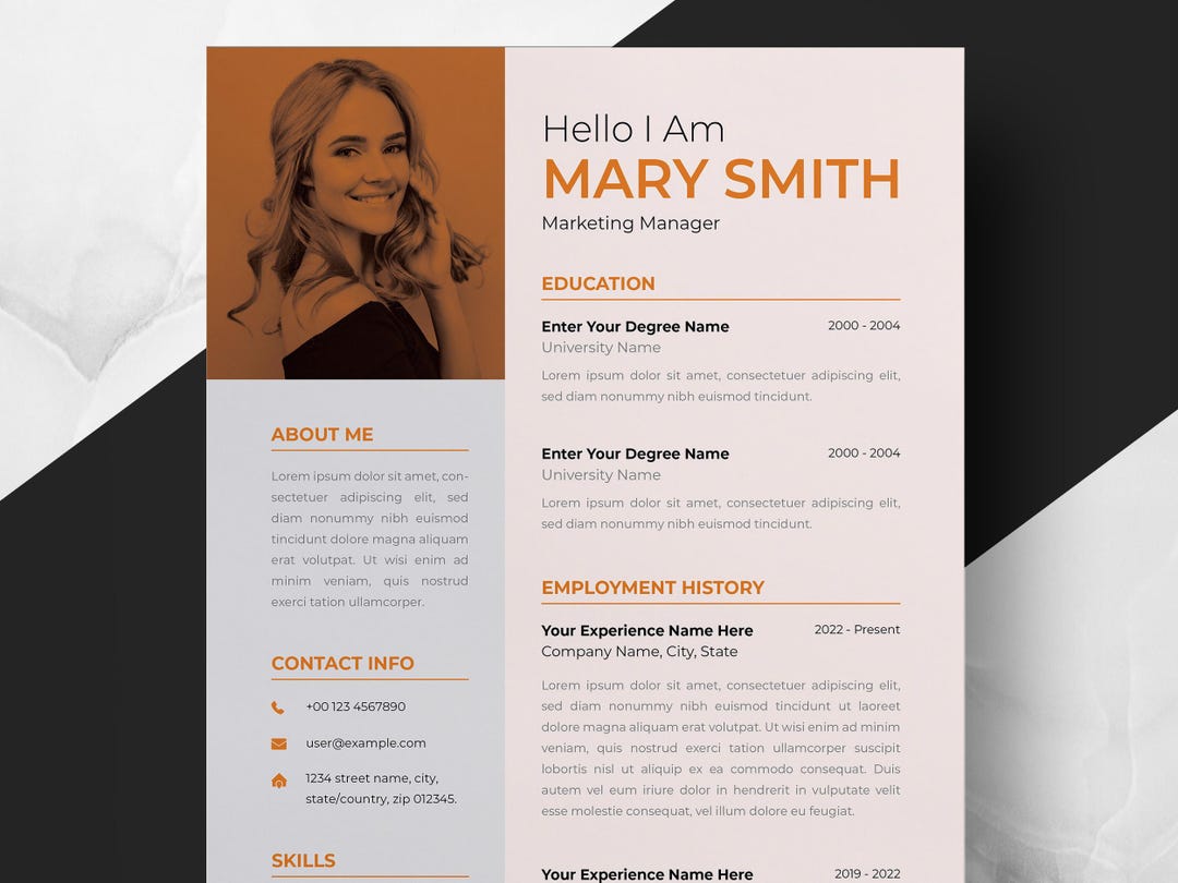 Simple Resume Template, Customized CV, Resume Samples, Job Seeking Tool ...
