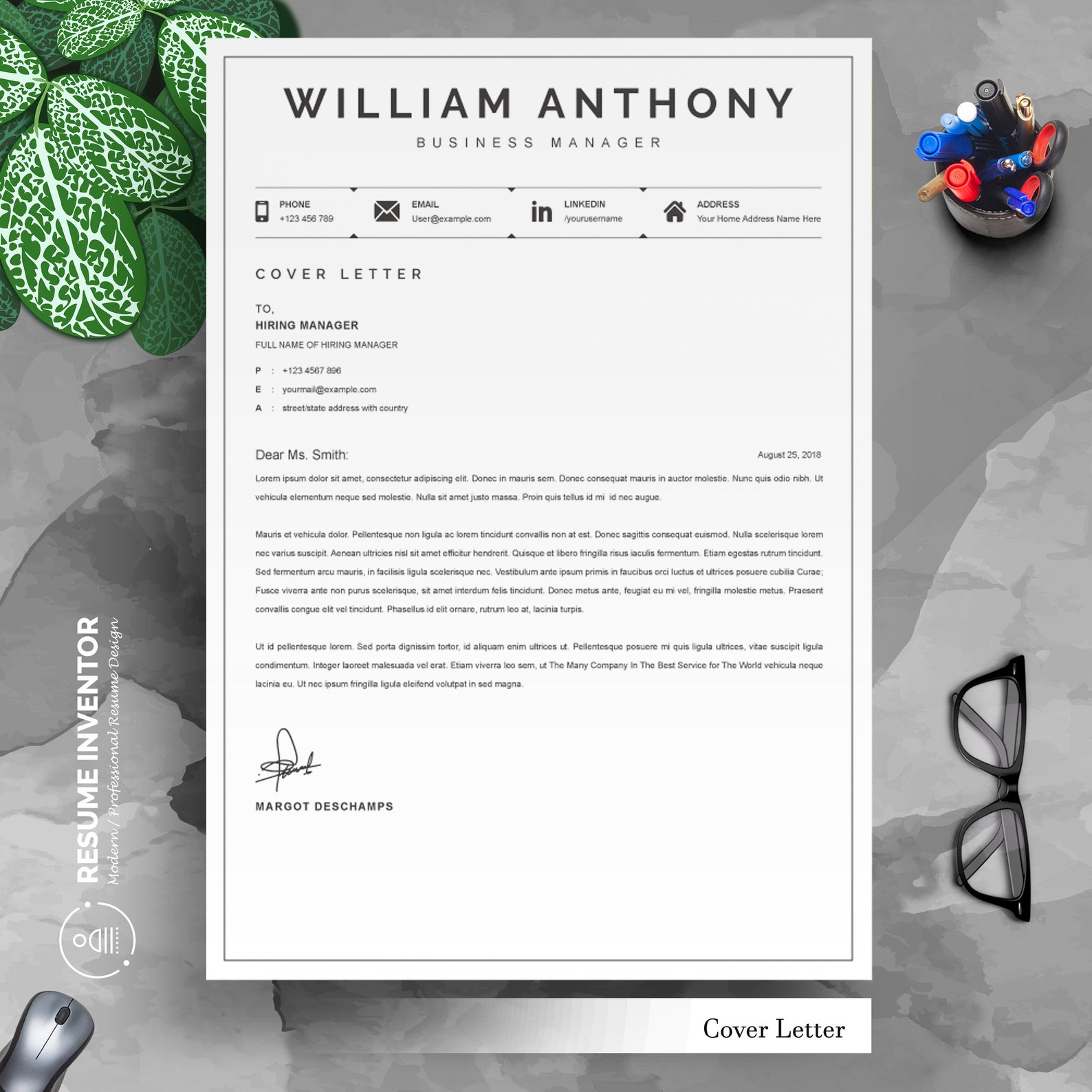 Creative Resume Modern Resume Template Cover Letter, Word, Mac,a4, CV ...
