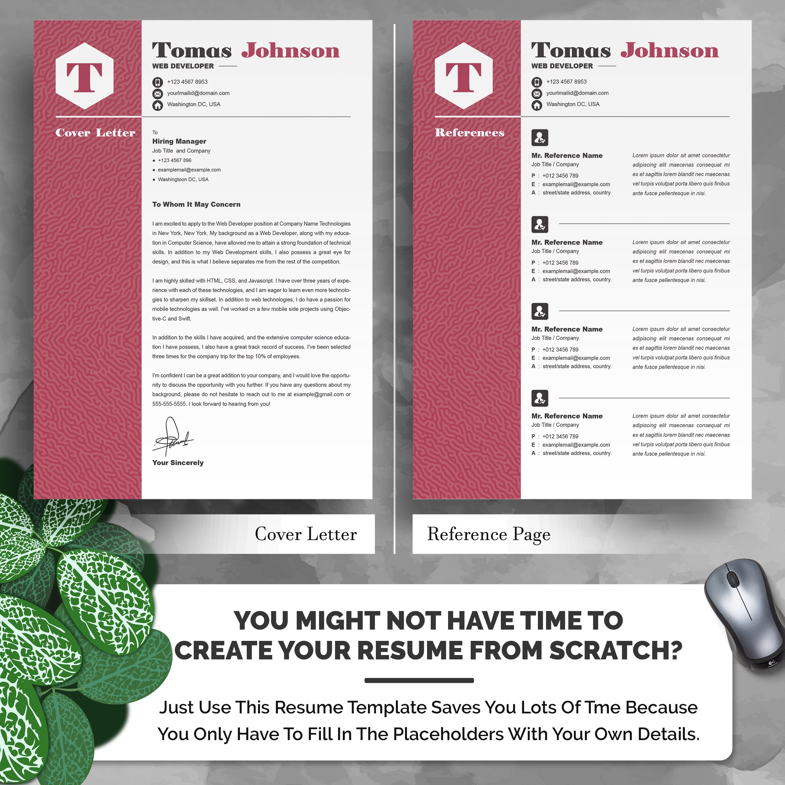 Creative Resume Template Modern CV Design Example 2022 - Etsy