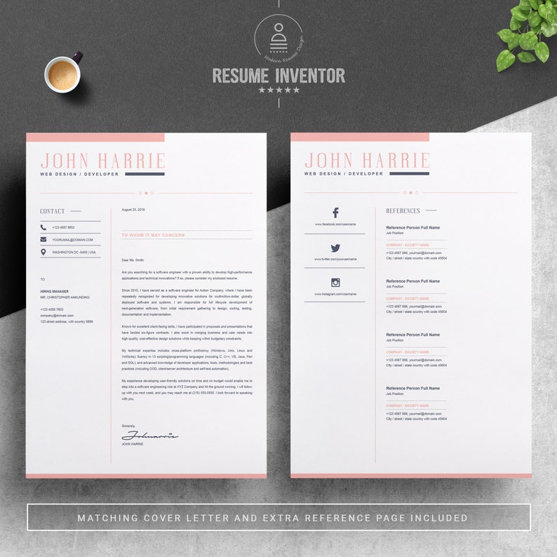 Resume Template - Etsy