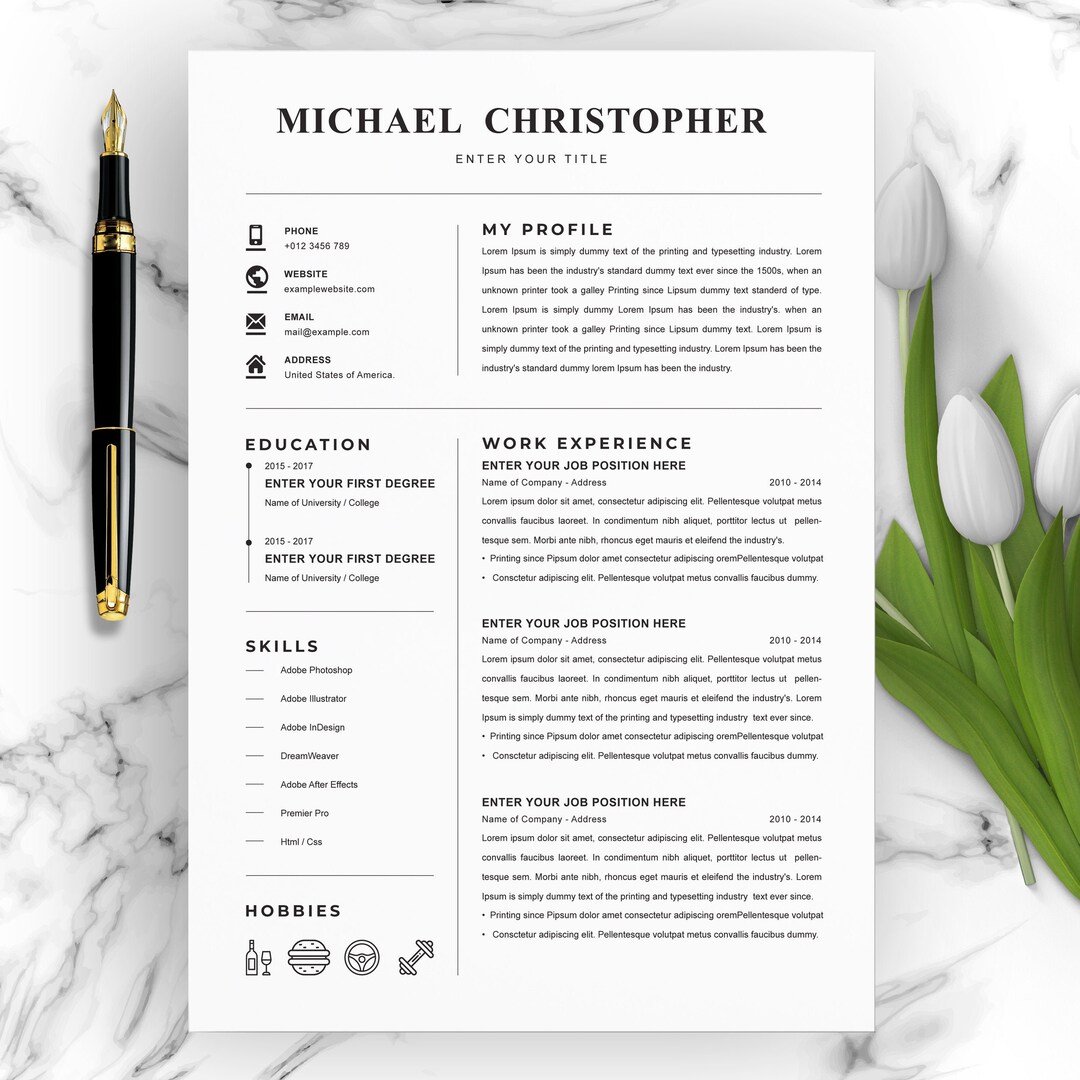 Resume Design 2021 Creative Resume/cv Template - Etsy