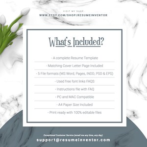 Elegant Resume CV Template, Sophisticated Job Application, Classic ...