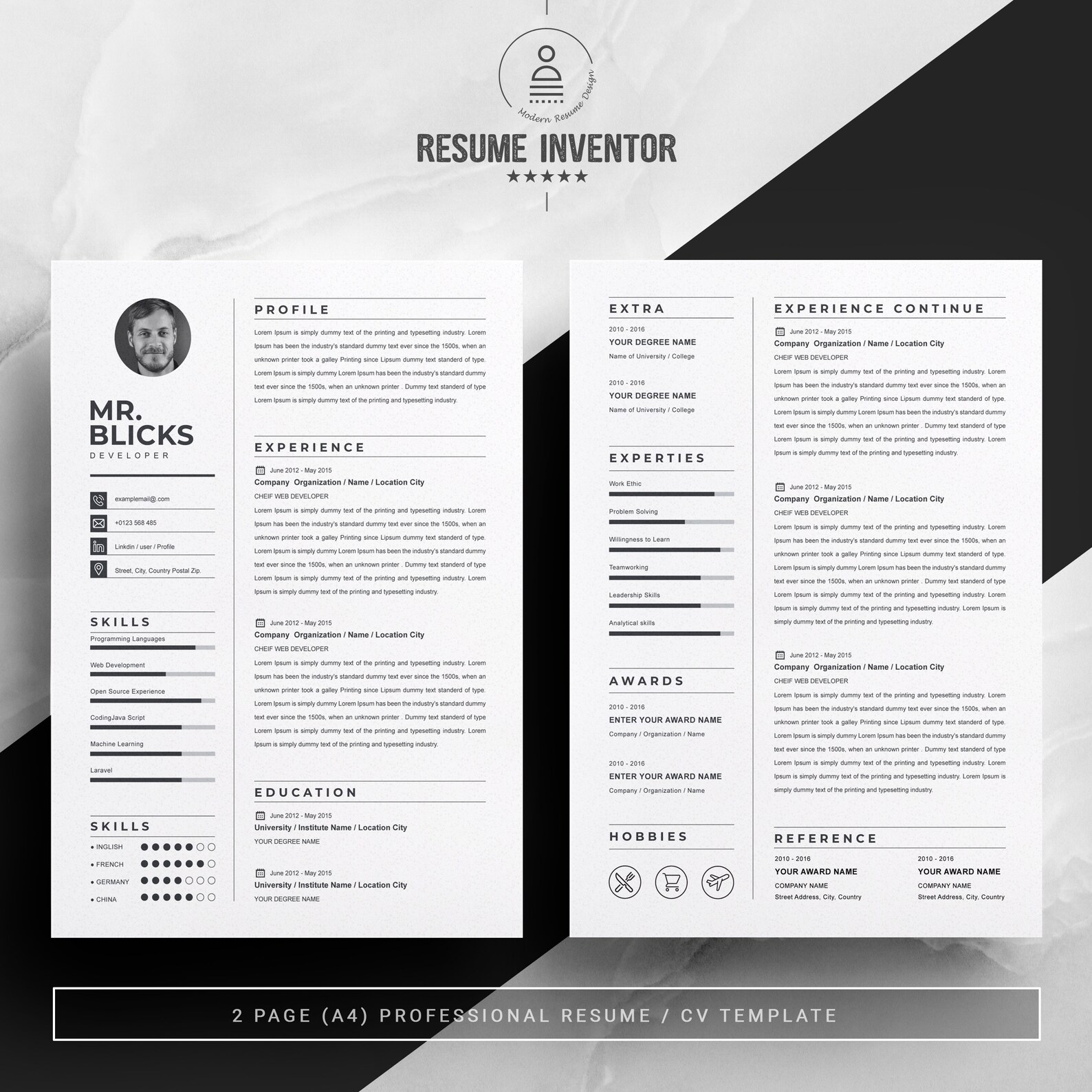 Resume Format 2021 New Resume Template Instant Download CV Format - Etsy