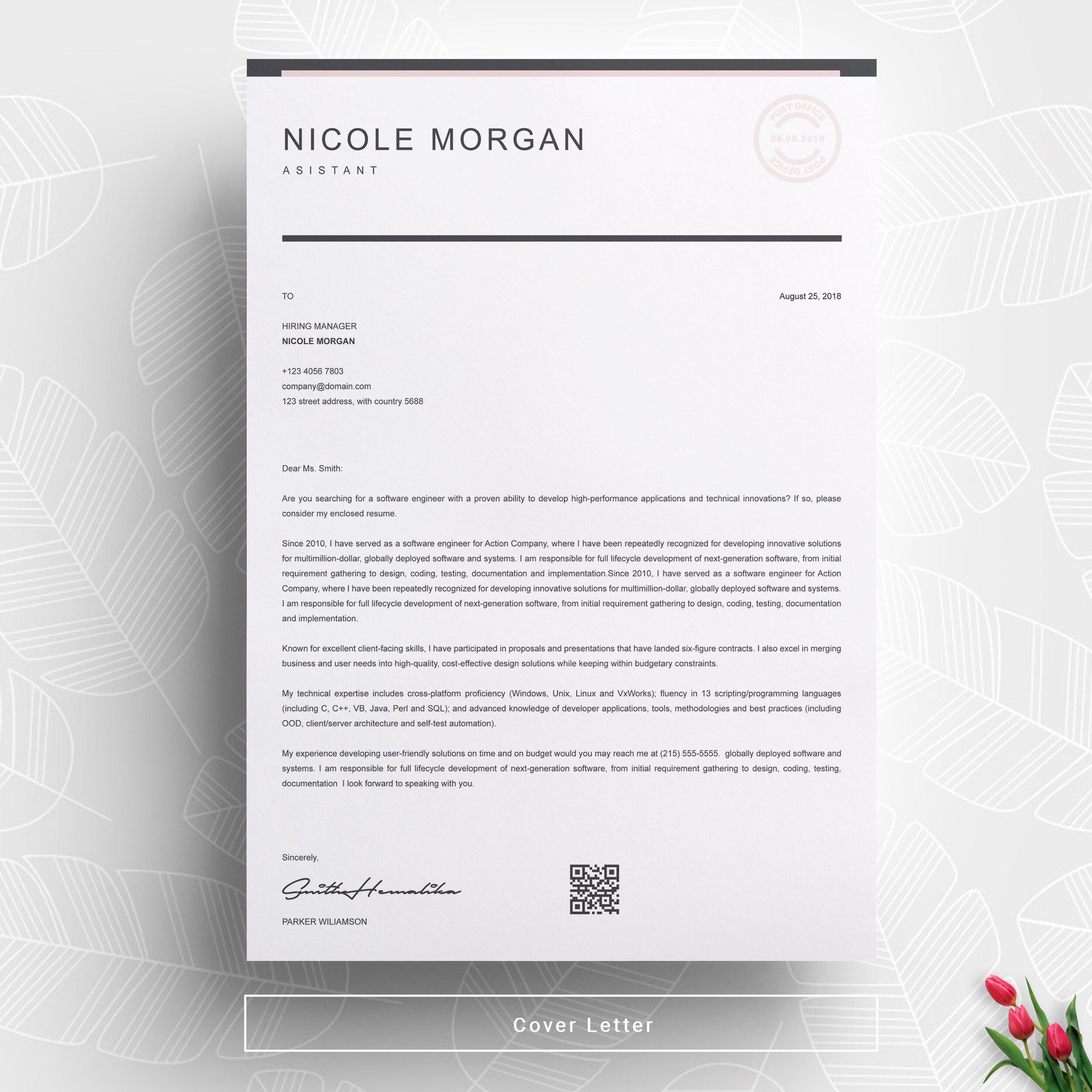 Professional Clean Minimal Resume / CV Template - Etsy