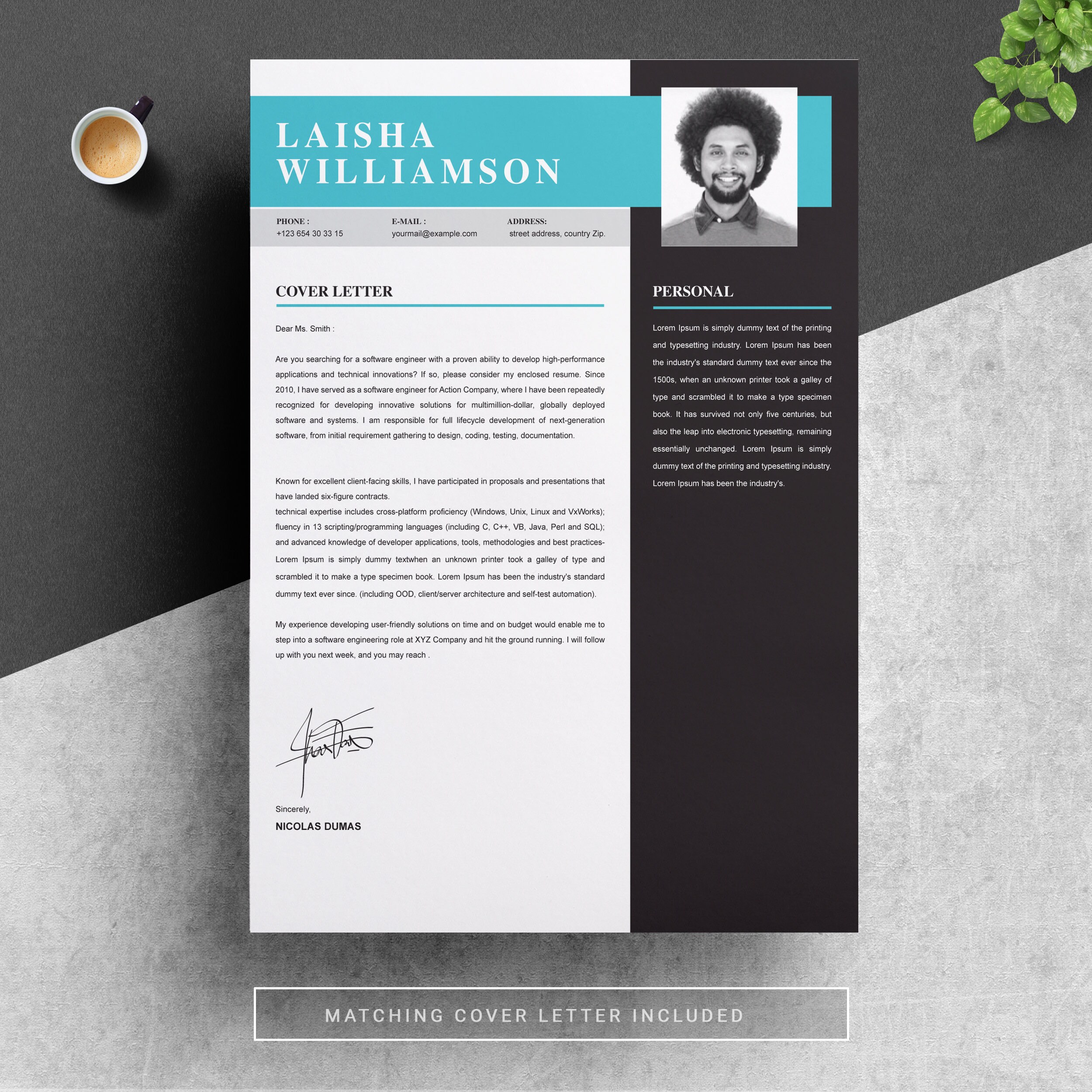 Resume Template 3 Pages | Word Cv - Etsy