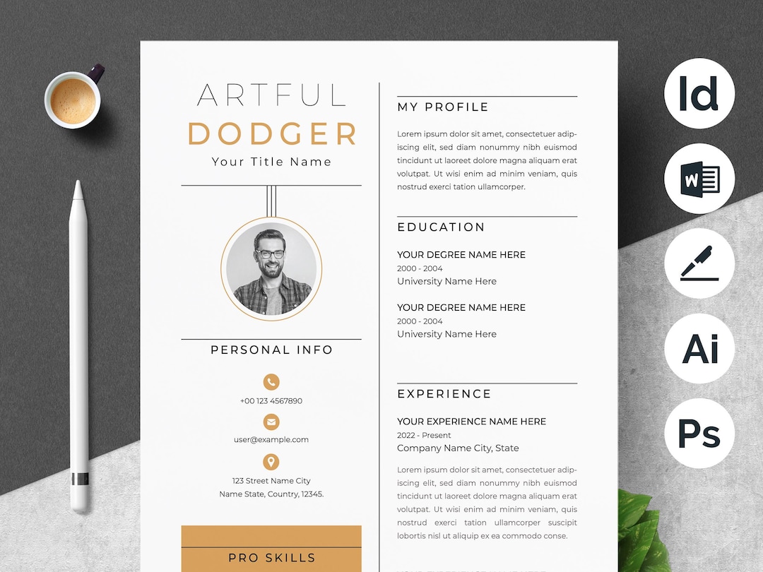 Simple Black Resume/cv Holder, Document Organizer, Professional ...