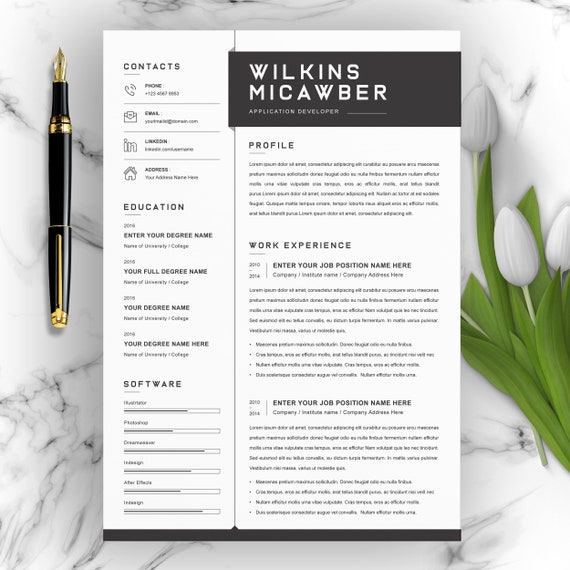 Executive Resume Template Professional Manager Resume | Etsy