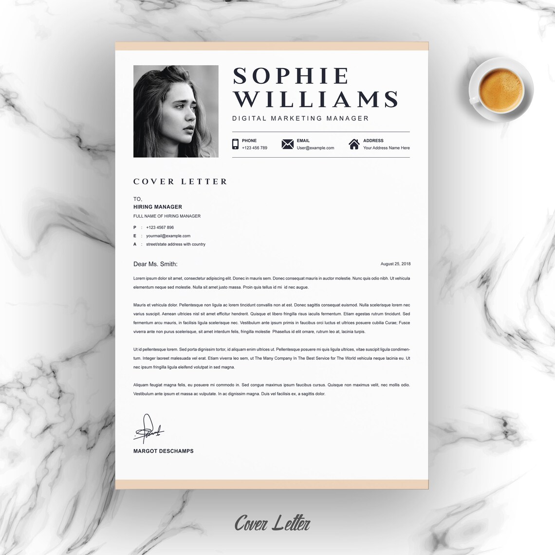 Clean and Modern Resume Template Word CV Template Cover Letter ...