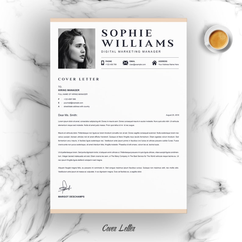 Clean and Modern Resume Template Word CV Template Cover Letter ...