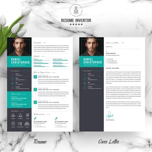 Modern Resume Template, Cover Letter, Word, Mac,a4, CV Template ...