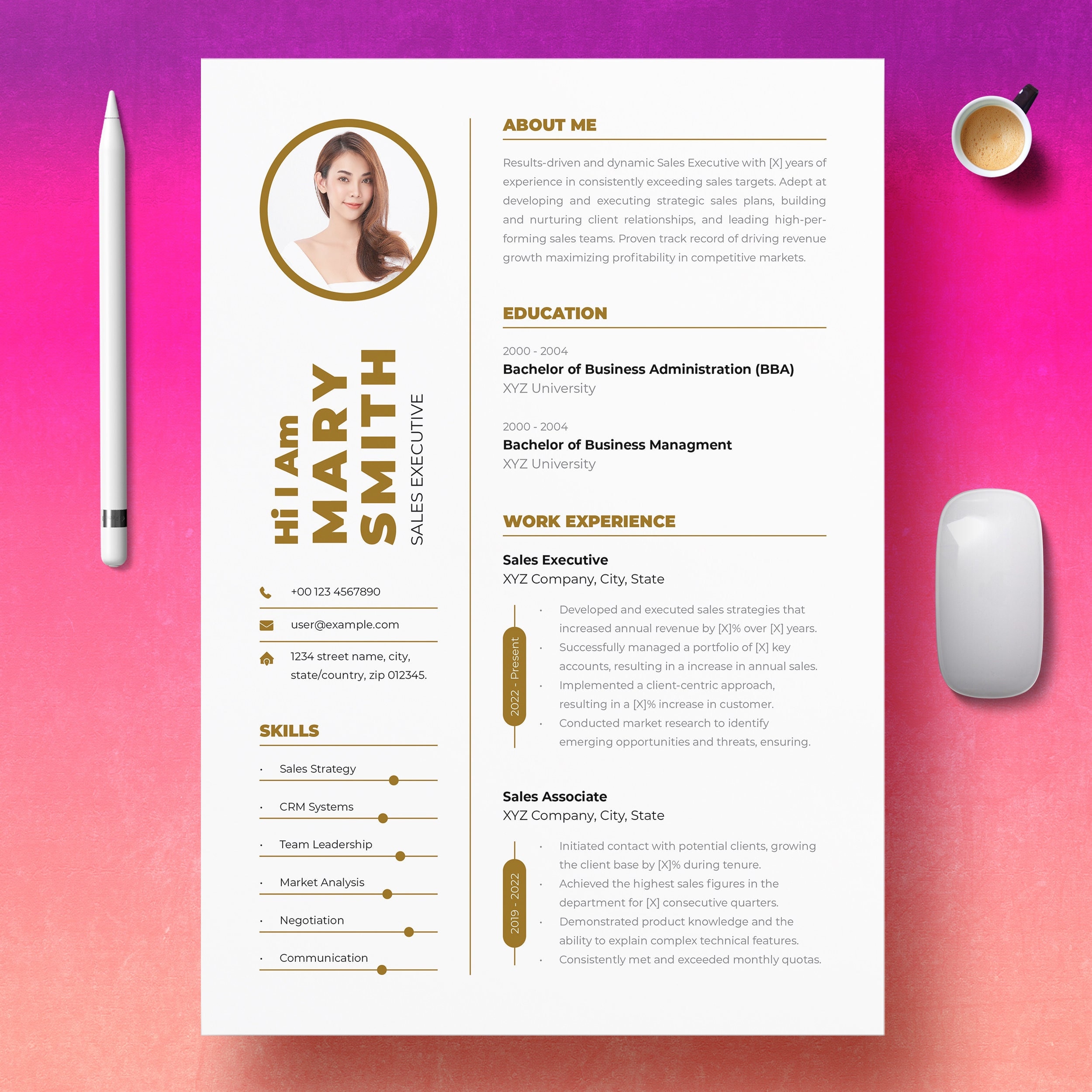 Minimalist Cv/resume Template, Sleek Design, Effective Layout, Clear ...