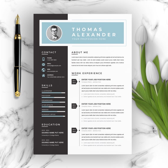 Professional Word Resume / CV Template | Etsy