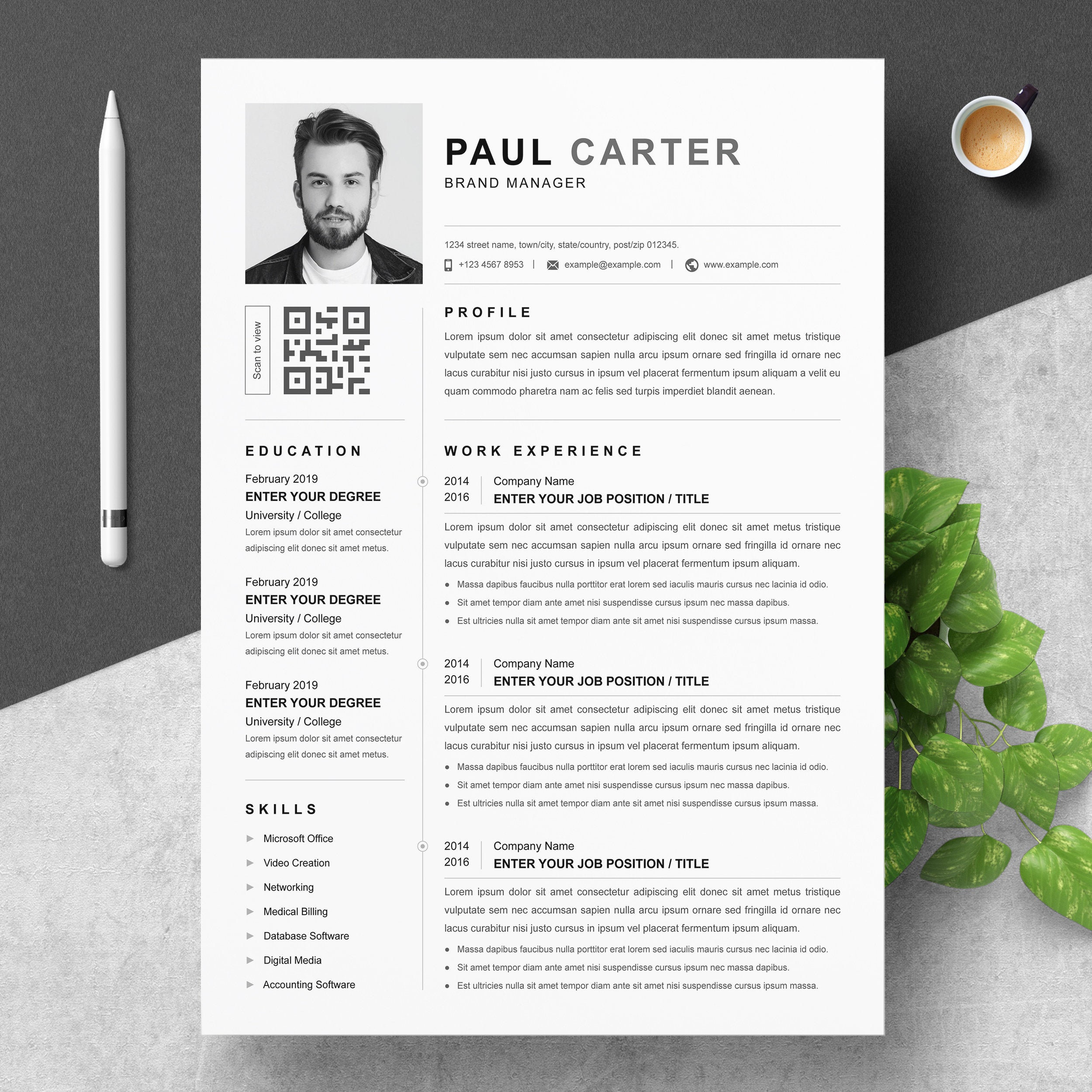 Resume Template | Download for Word | Resume Inventor | Simple and ...