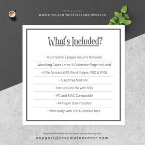 Clean Resume Template | Simple Black and White Professional Resume ...